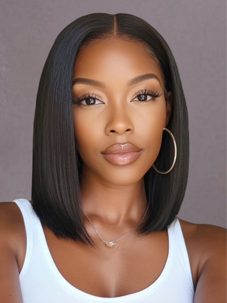 Beautyforever 7x5 Glueless Lace Put on and Go Staright Bob Wigs with ...